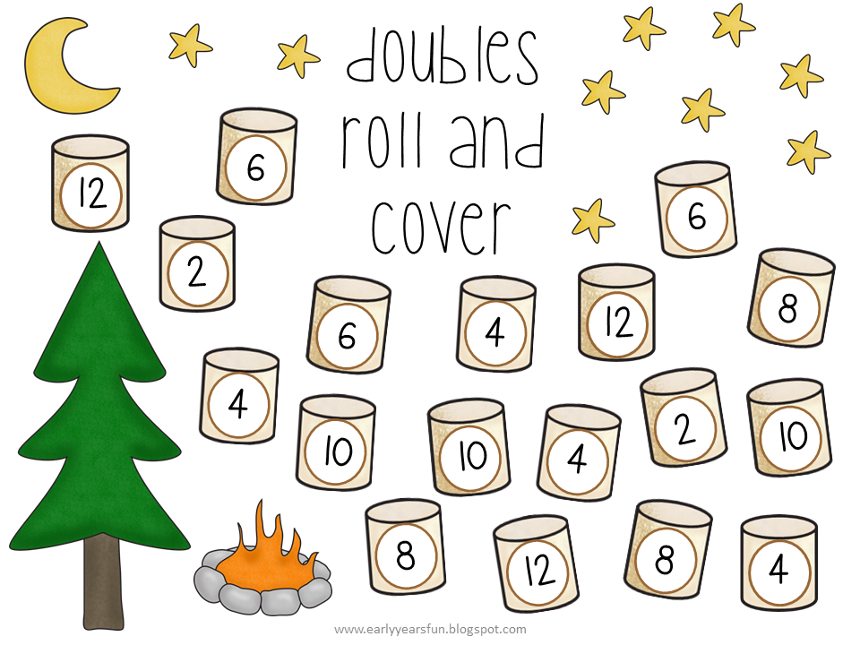 Early Years Fun: Practicing doubles... Friday Game Day Freebie!