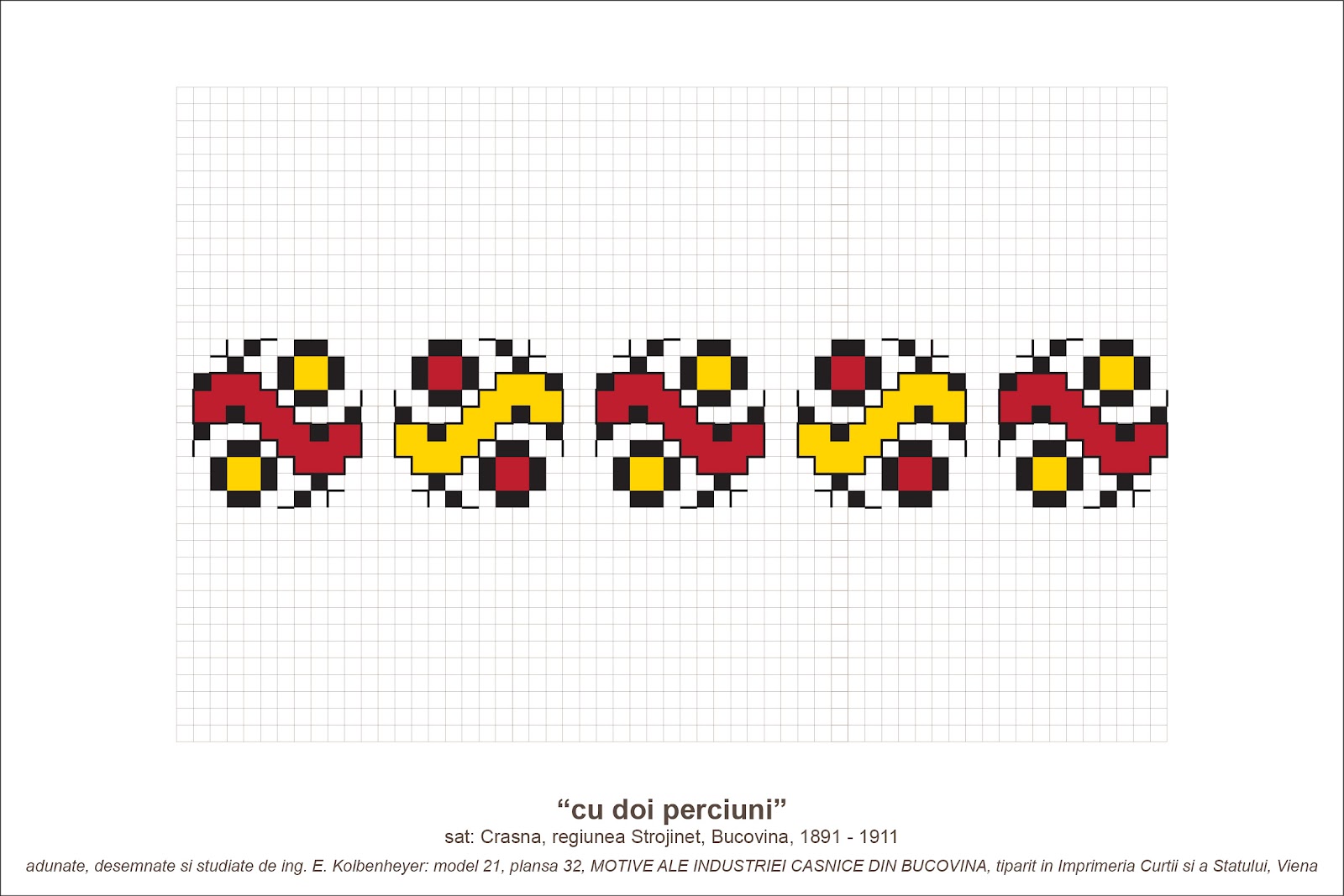 Semne Cusute: MOTIVE: cu doi perciuni (P32, M21)