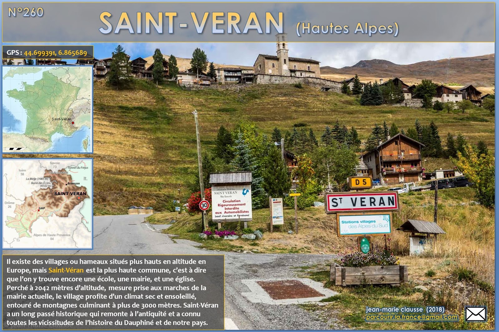 Parcourir la France: 260 - SAINT-VÉRAN. (Haute-Alpes.05)