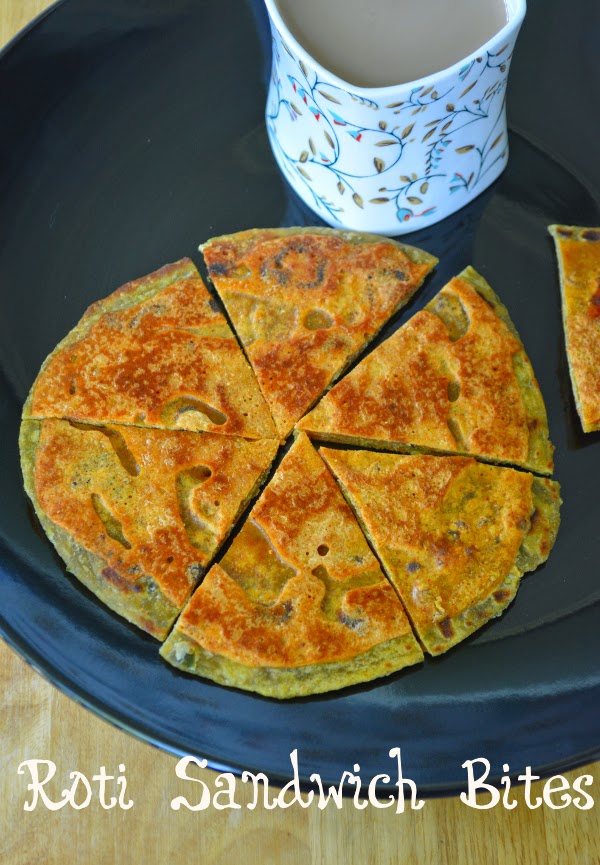 Veggie Platter: Roti Sandwich Bites