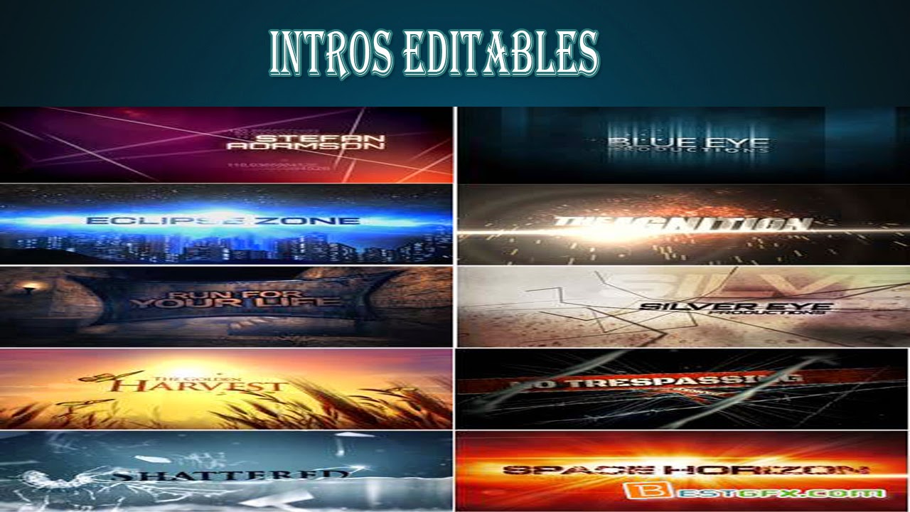 Nm98: INTROS EDITABLES AFTER EFFECT