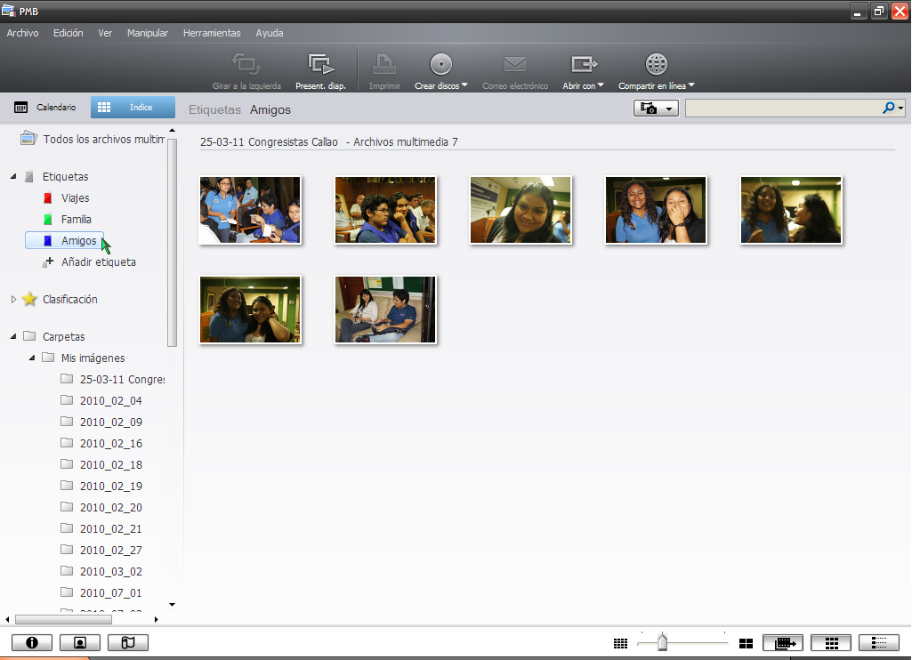 PMB: El administrador de fotos de Sony