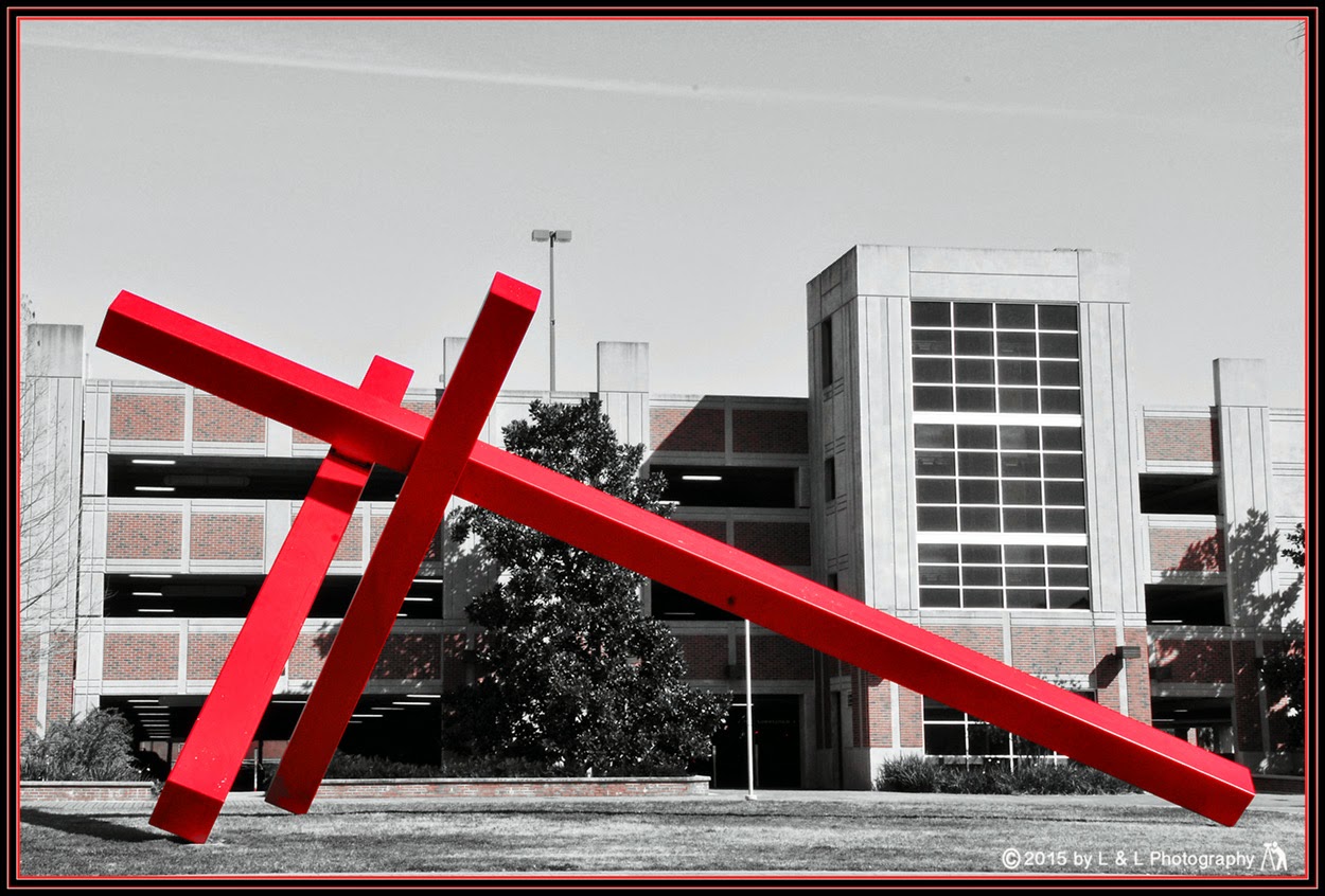 Ocala, Central Florida & Beyond: University of Florida - Red beam sculpture