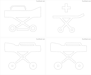 Four Dotted: Free printable Stretcher dotted drawing worksheet/activity ...