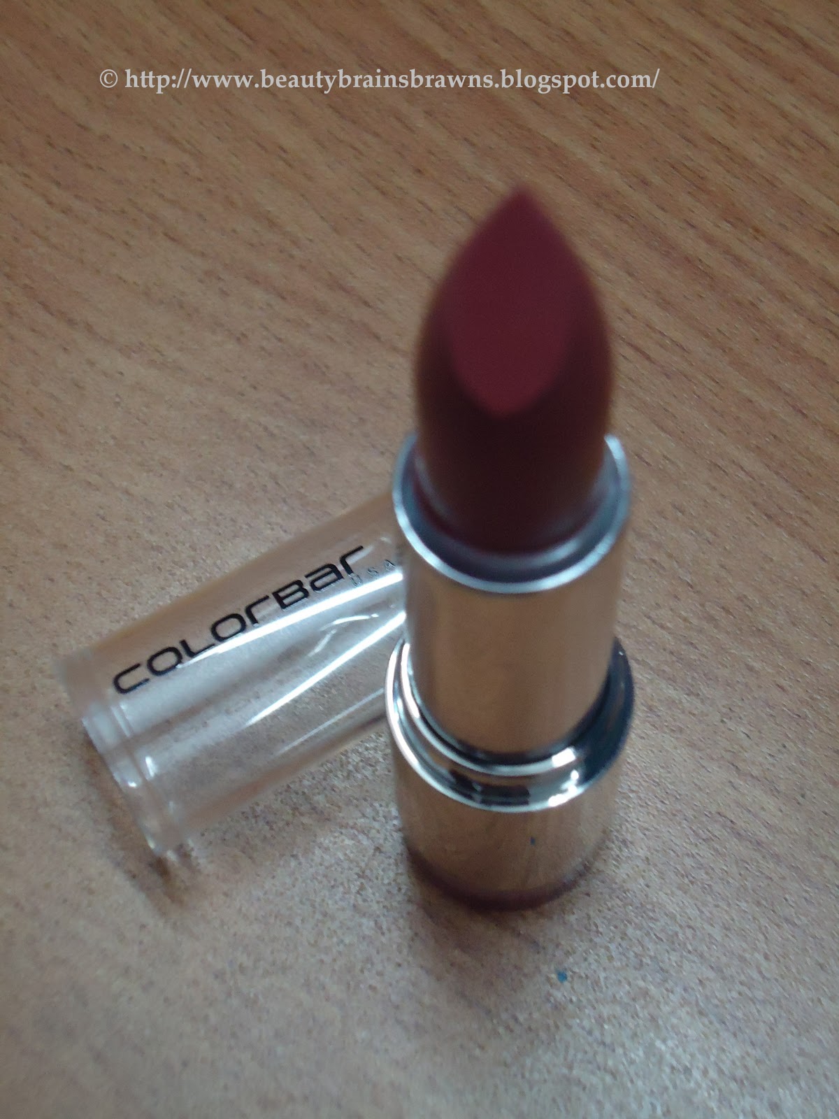 ColorBar Velvet Matte Lipstick - Shade Bare Review | BEAUTY, BRAINS AND ...