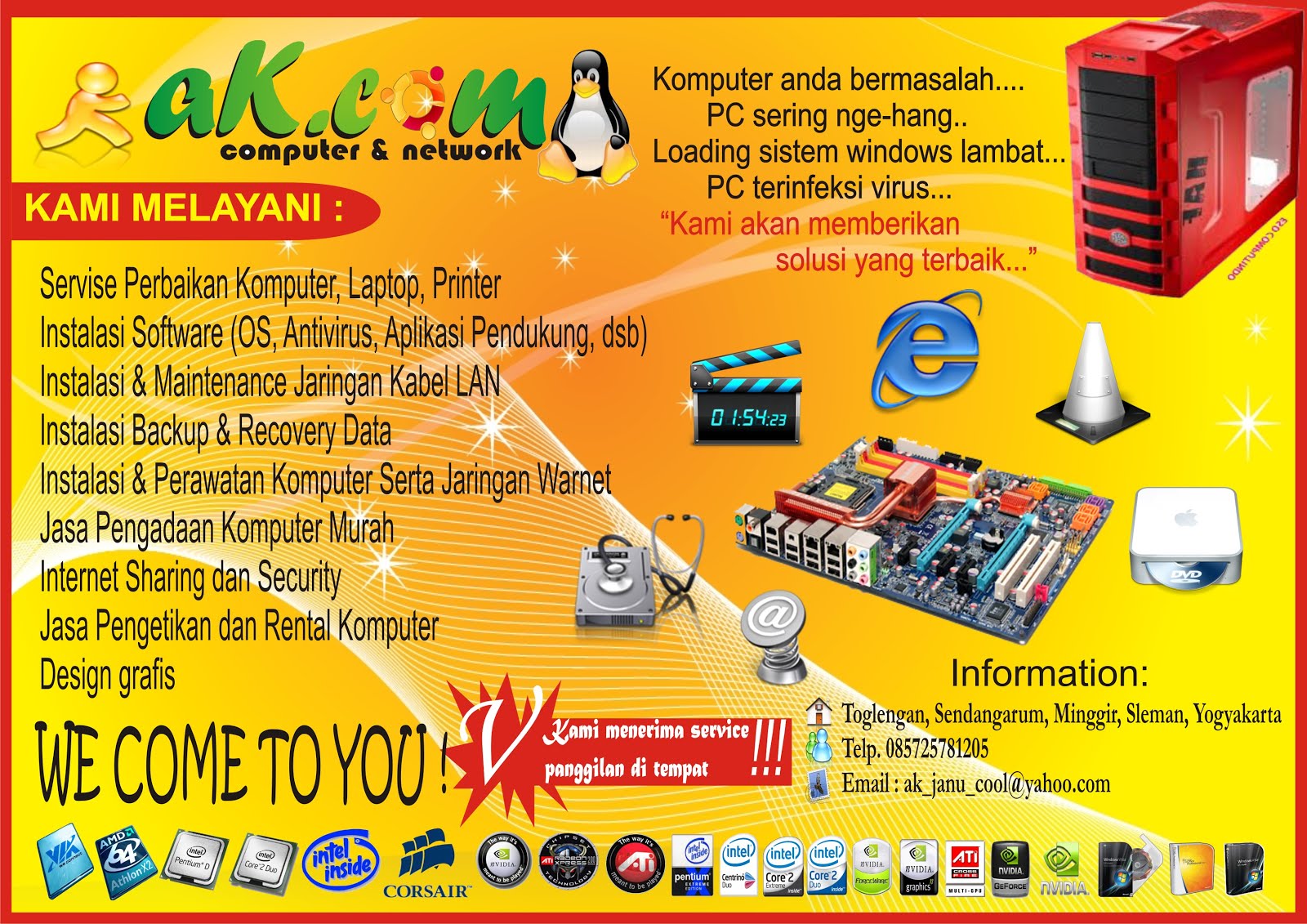 CONTOH DESAIN BROSUR AK.COM | BLOG ANAK KOMPUTER