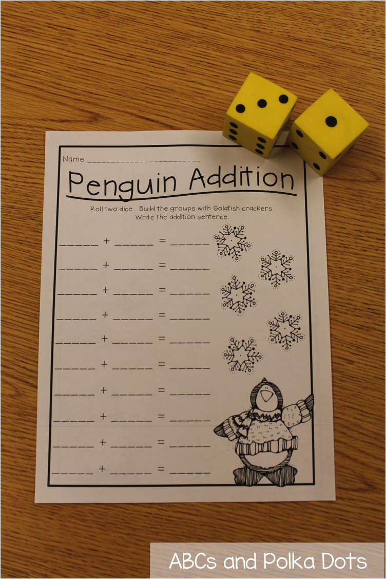 ABC's and Polka Dots: Penguin Addition {FREEBIE!}