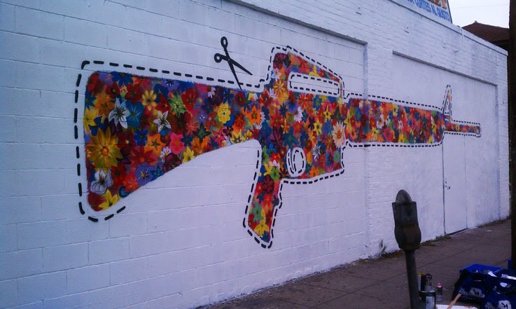 MELROSEandFAIRFAX: New Flower Gun Mural from Cyrcle