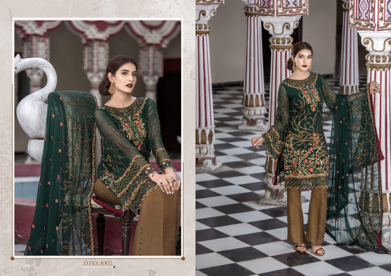 Heavy Georgette Embroidered Suits - FashionZone