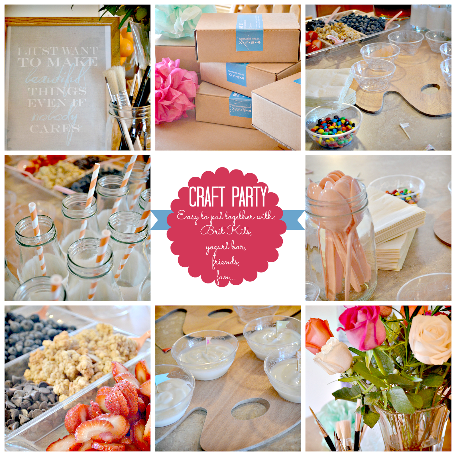 The Life of Jennifer Dawn: Craft Party with Brit Kits and a Yogurt Bar