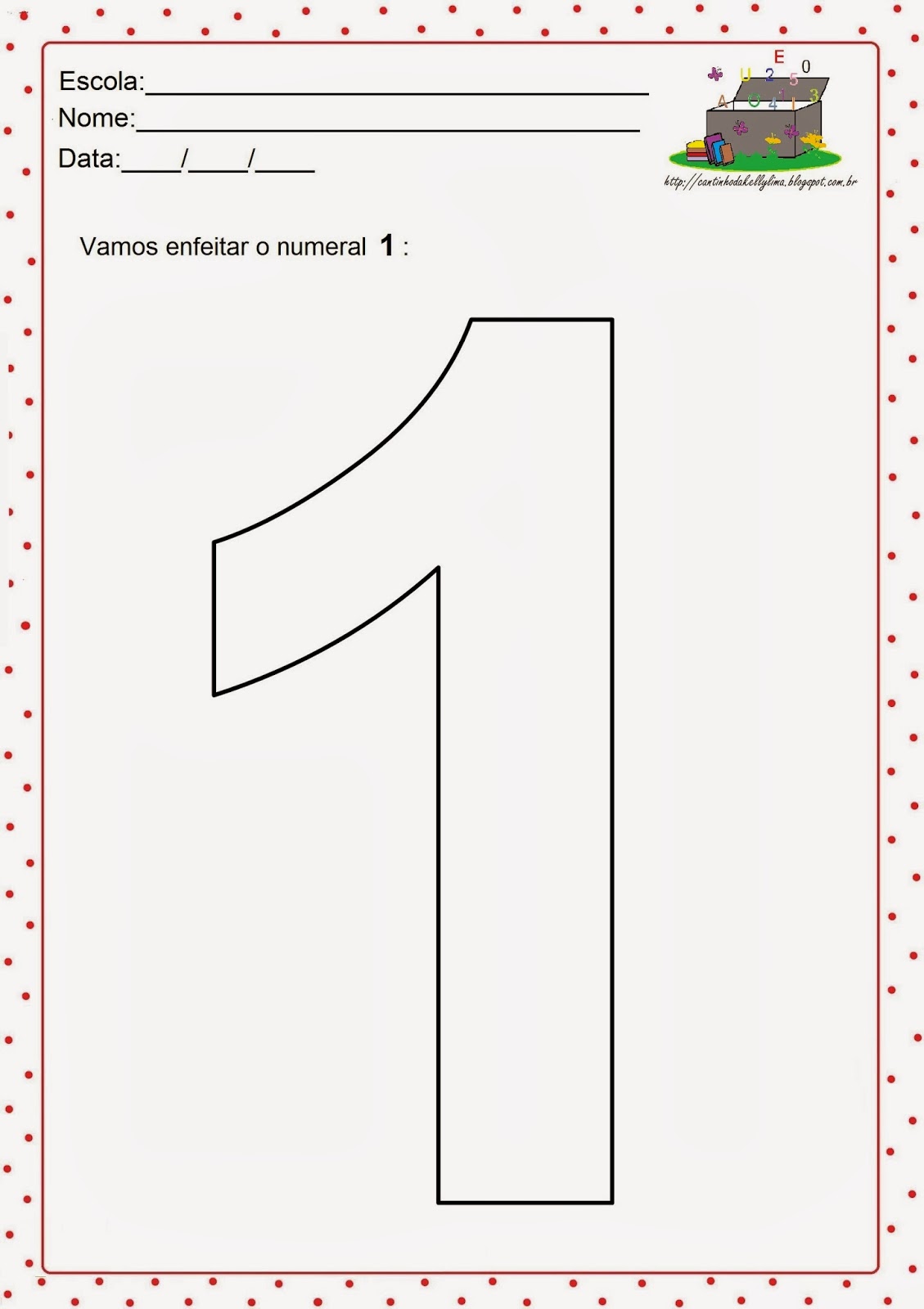 Cantinho da Kelly: Numeral 1