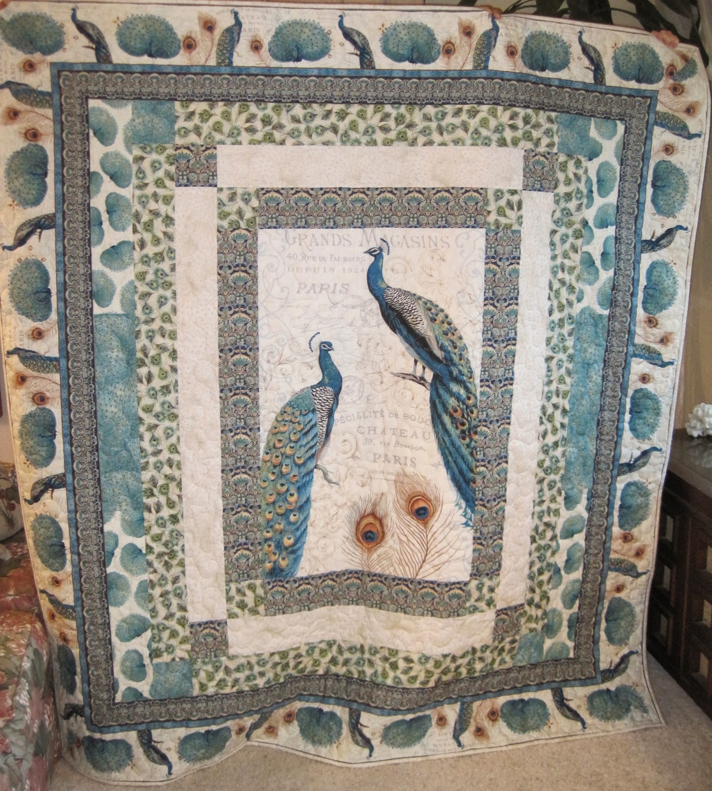 Hollyhawk Quilting: Art Nouveau Quilt For a 50th Birthday