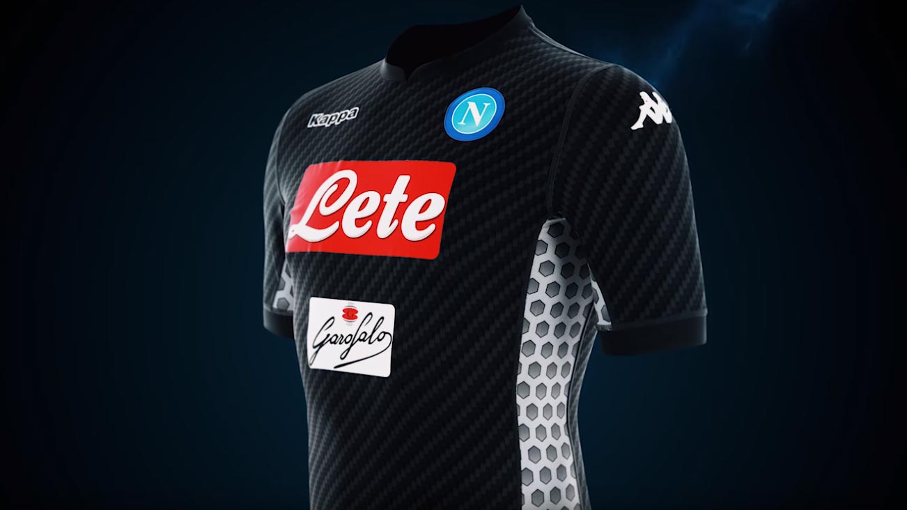 Napoli 17-18 'Kombat Karbon' Fourth Kit Released - Footy Headlines
