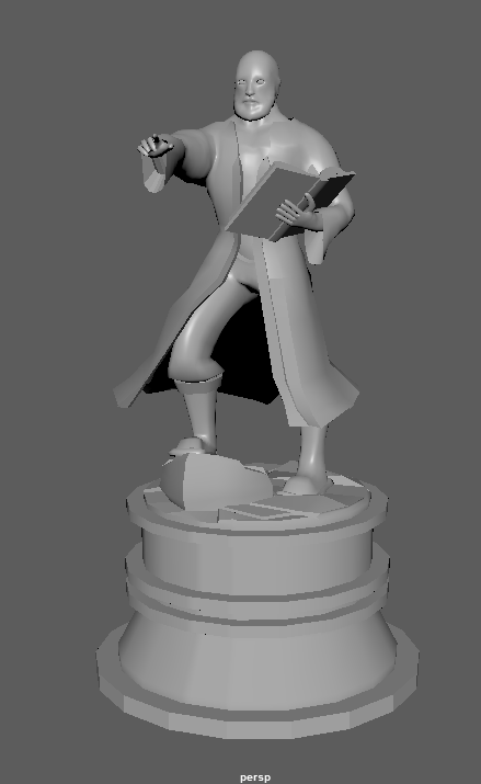 Chest arm blog: Mage statue modeling progression
