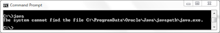 Inspired by Actual Events: Oracle Java on Windows: C:\ProgramData\Oracle\Java\javapath