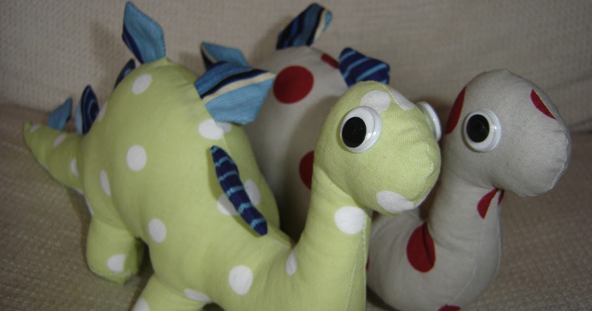 little black teapot: Plush Dinosaur with Sewing Pattern