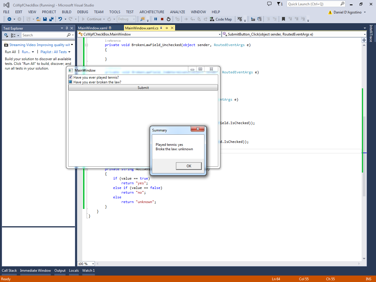 Programmers Ranch C Wpf Checkboxes