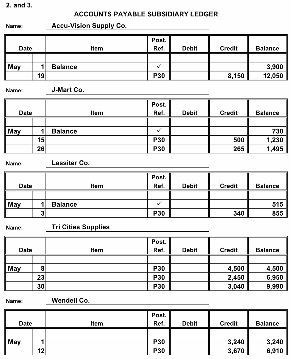 Accounting Questions and Answers: PR 5-3B Purchases, accounts payable ...