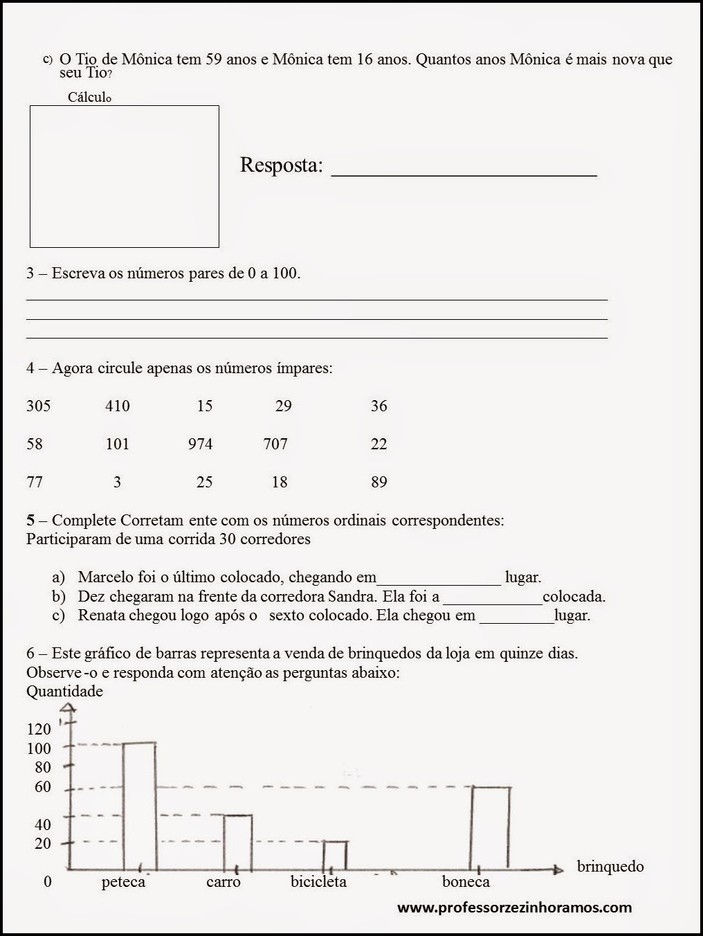 Prova De Matematica 5 Ano Com Gabarito - REVOEDUCA Prova De Matematica 5 Ano Com Gabarito - REVOEDUCA