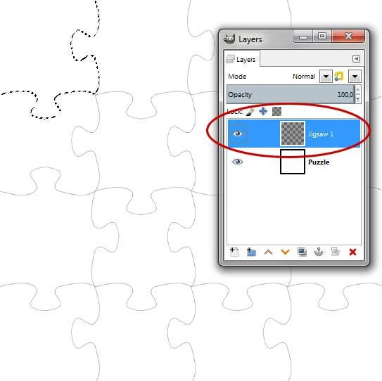 PhotoEffect: Jigsaws Puzzle Collage in GIMP [Free Template]
