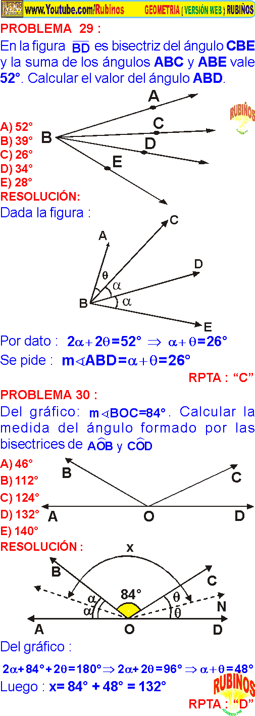 ÁNGULOS GEOMÉTRICOS EJERCICIOS RESUELTOS PDF