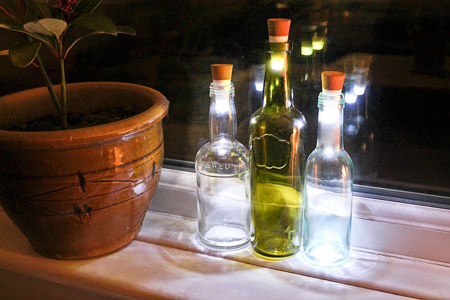 Tiny Bottle Light Lets You Turn Empty Bottles Into Stylish Lamps - For ...