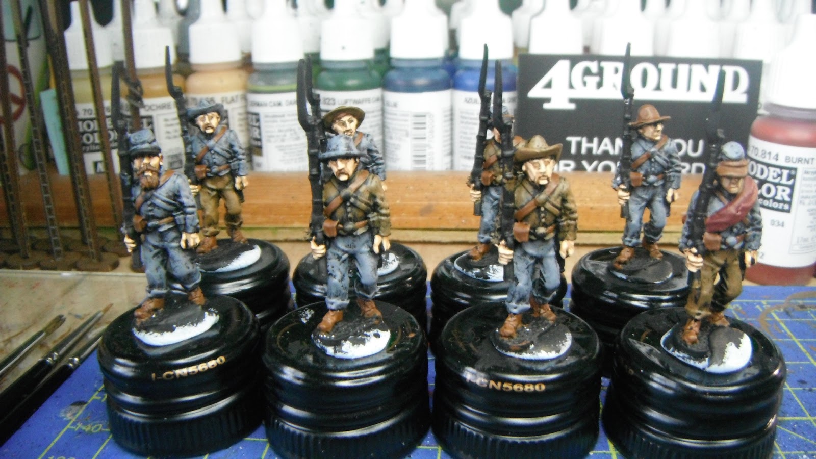 A figure painting therapy project.: Painting 28mm American Civil War ...