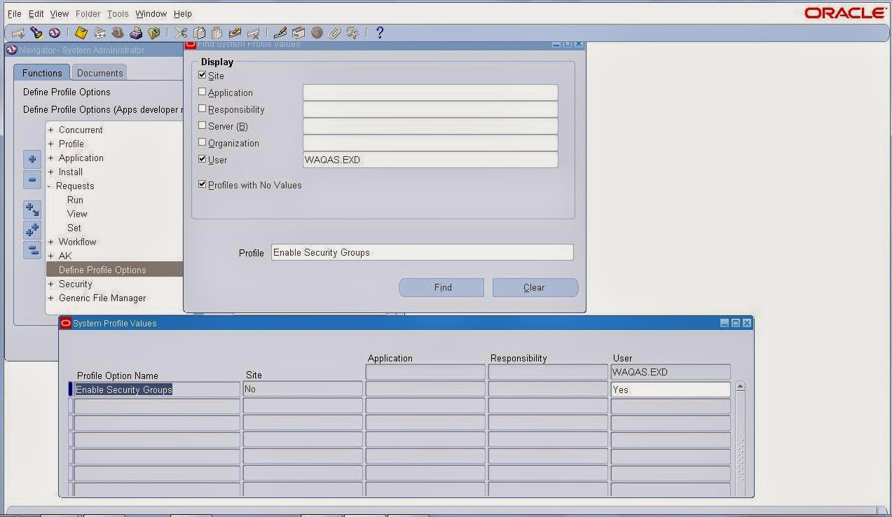 ORACLE TIPS: Security Profiles