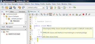 Inspired by Actual Events: NetBeans 7 and Software Quality Environment