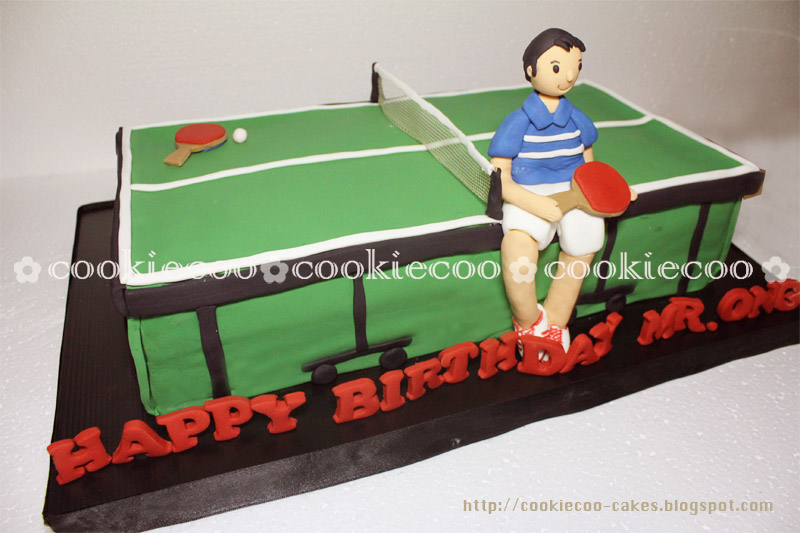 cookiecoo: Tennis Table cake for Mr.Ong