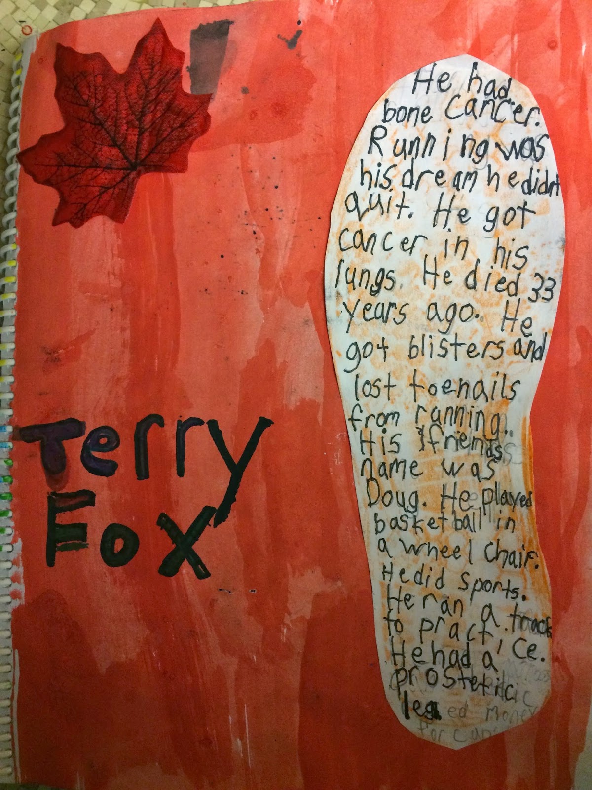 Visual Journals for Kids: Terry Fox