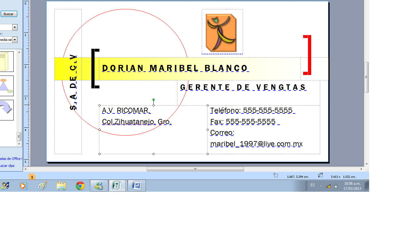 Dorian Maribel Blanco Blanco: PUBLISHER♥.- Tarjetas de presentación ...