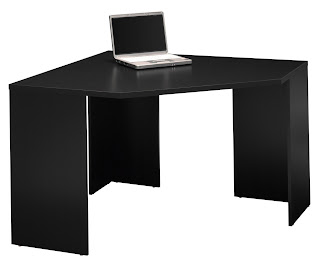 Black Desk: Black Corner Desk