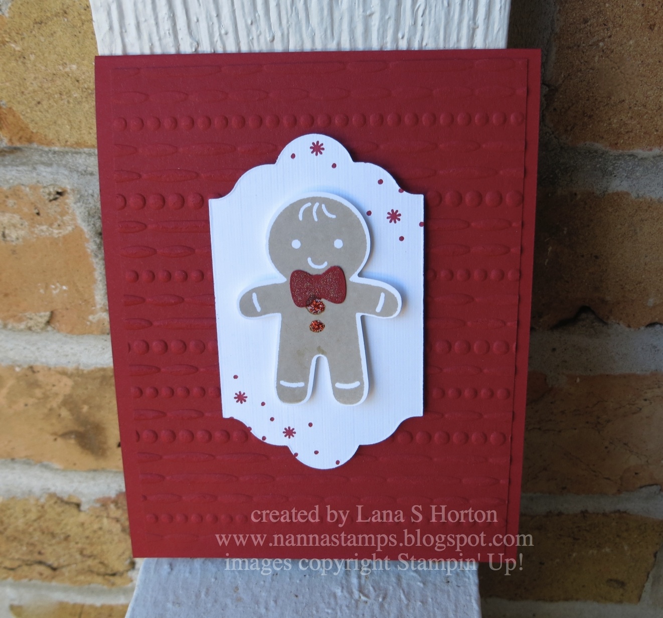 Stamping with Nanna: Gingerbread Man Card