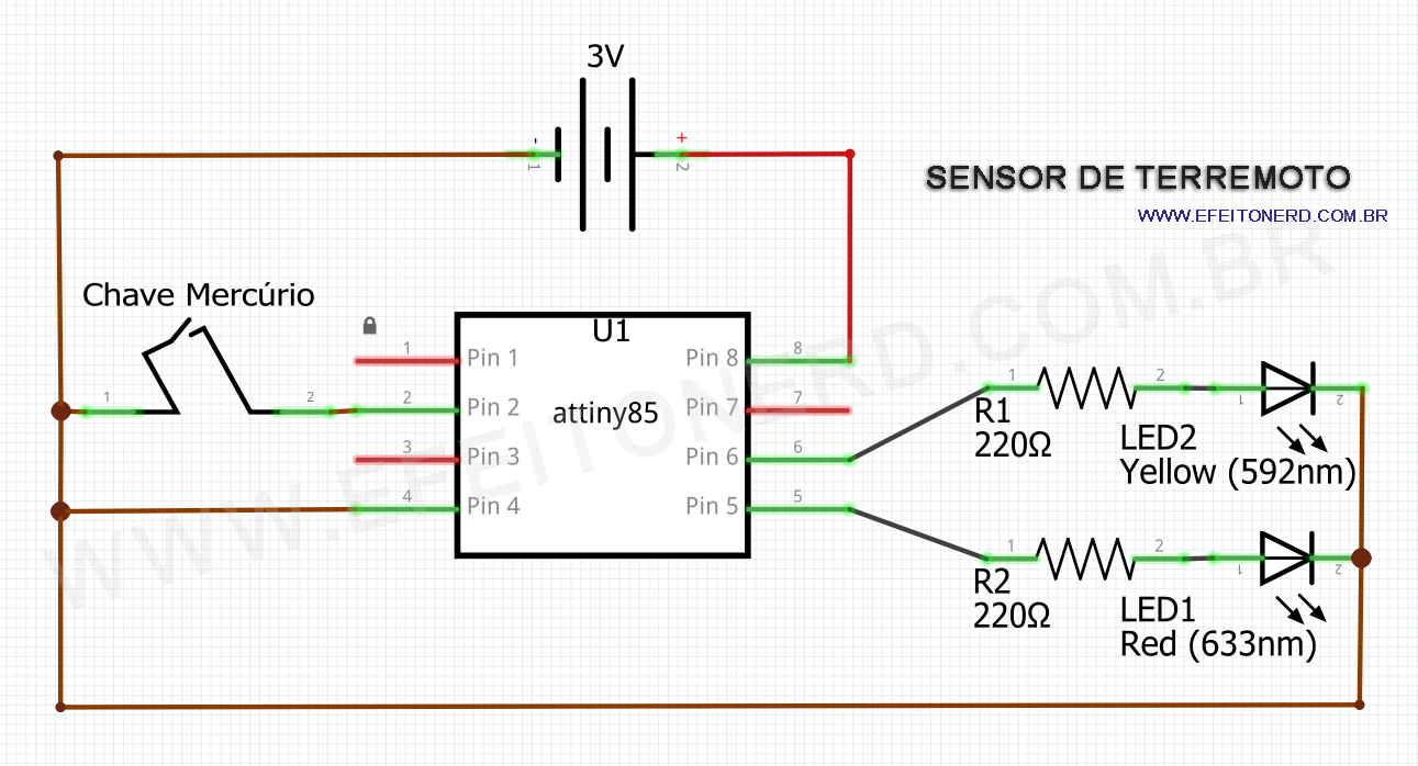 EfeitoNerd #Arduino #Projetos: Sensor de Terremoto