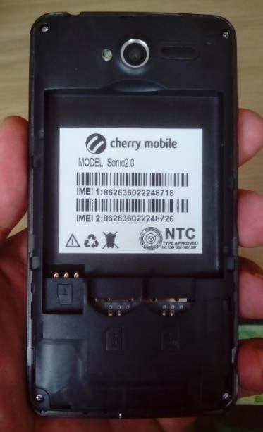 Cherry Mobile Sonic Back View