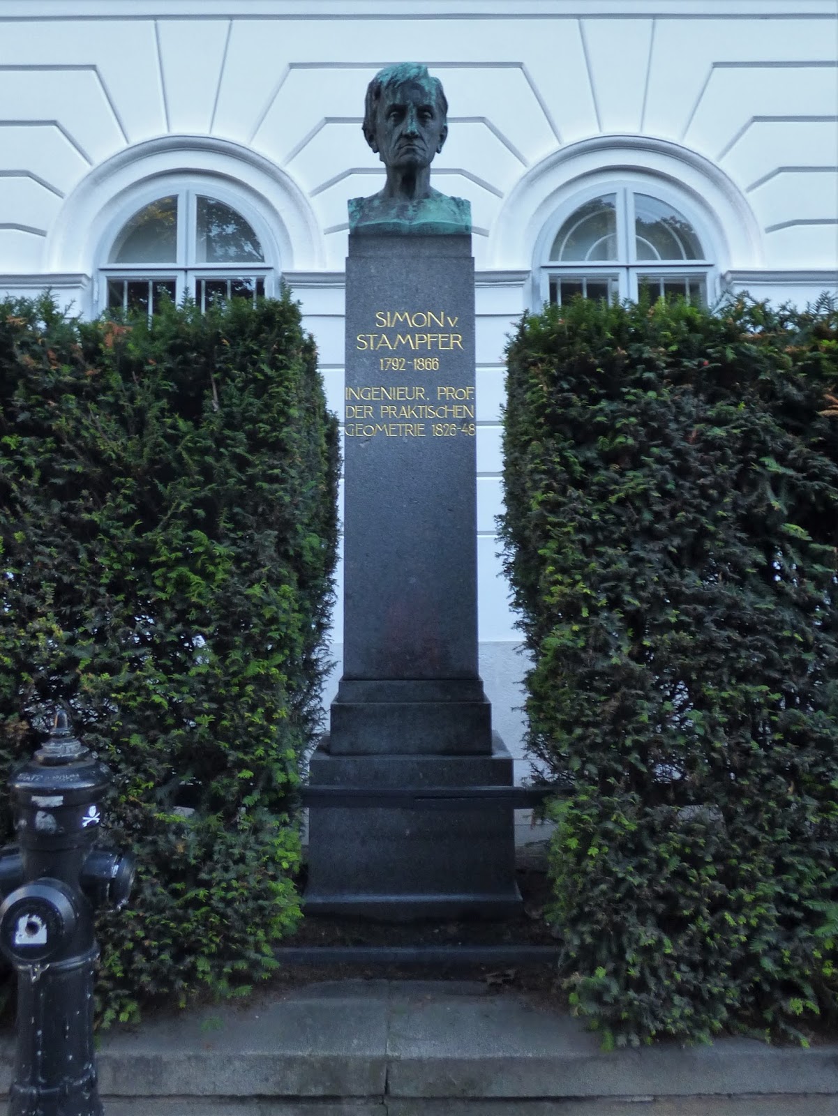 Viajar e descobrir: Áustria - Viena - Busto de Simon Von Stampfer