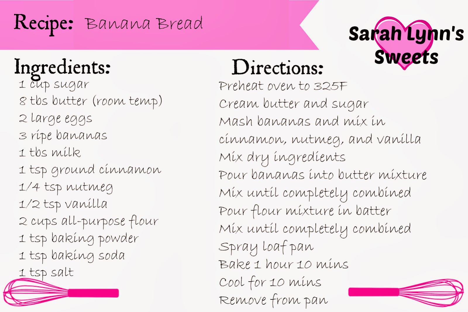 Recipe Cards - Sweets