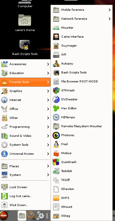 CAINE, distribución Linux para análisis forense ~ Security By Default