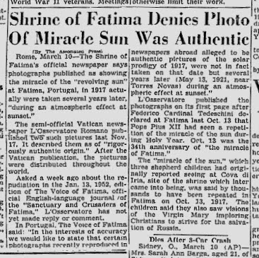 Blue Blurry Lines: The Miracle of Fatima: Photographic Proof from the ...