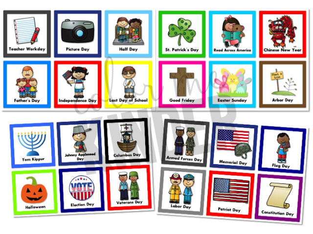 Holiday & Special Days Calendar Cards | Color Me Kinder