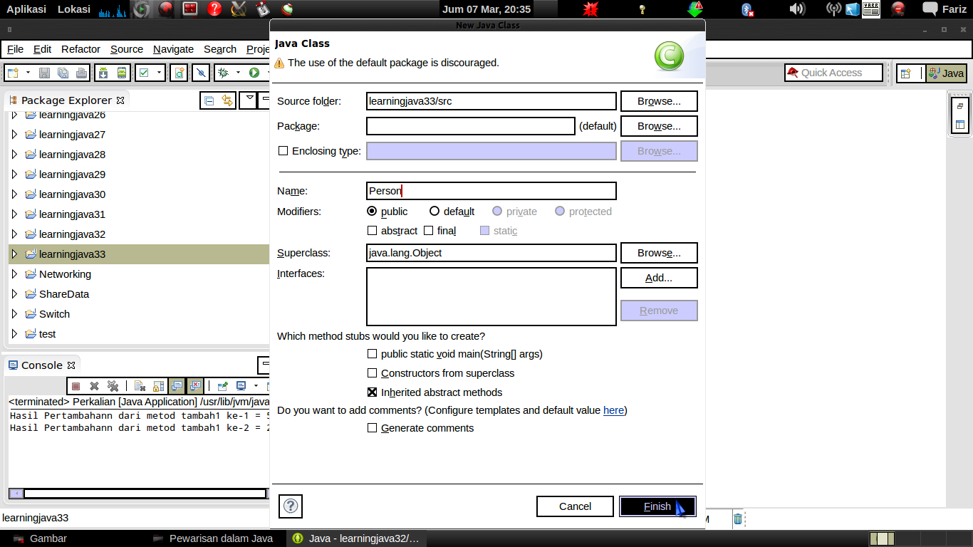 Indahnya berbagi ^_^: Pewarisan dalam Java