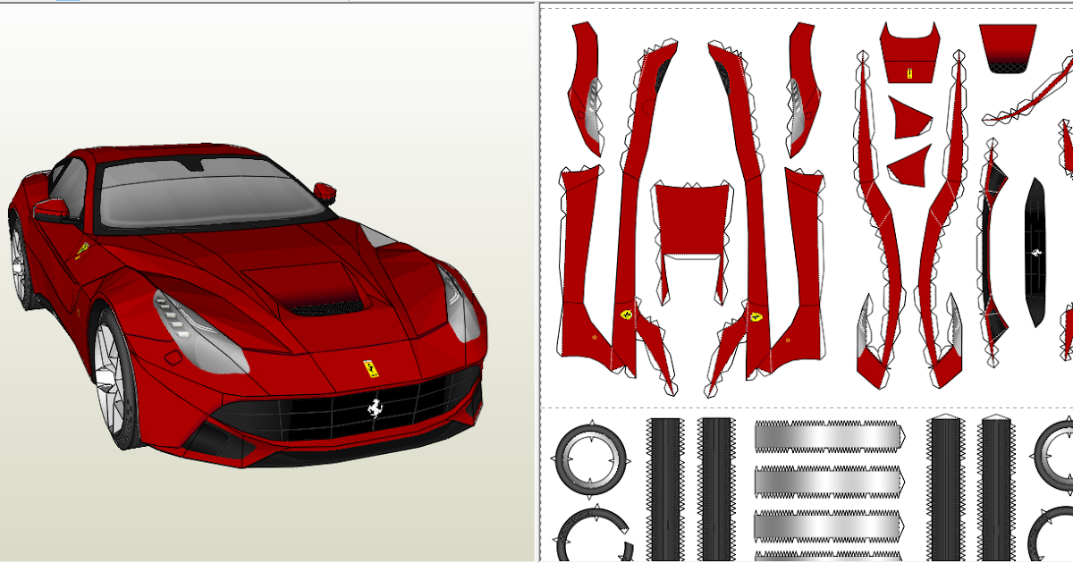 Unfold Papercraft Ferrari F12 Berlinetta