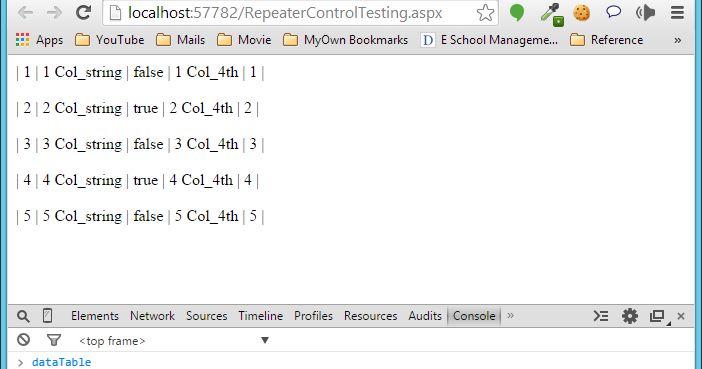 My Tactics: Convert C# DataTable to JavaScript 2D Array My Tactics: Convert C# DataTable to JavaScript 2D Array