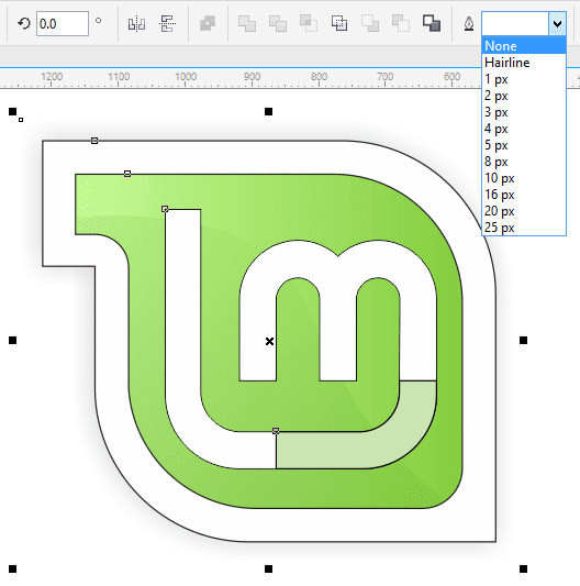 Membuat Logo Linux Mint dengan Coreldraw - Sandesain