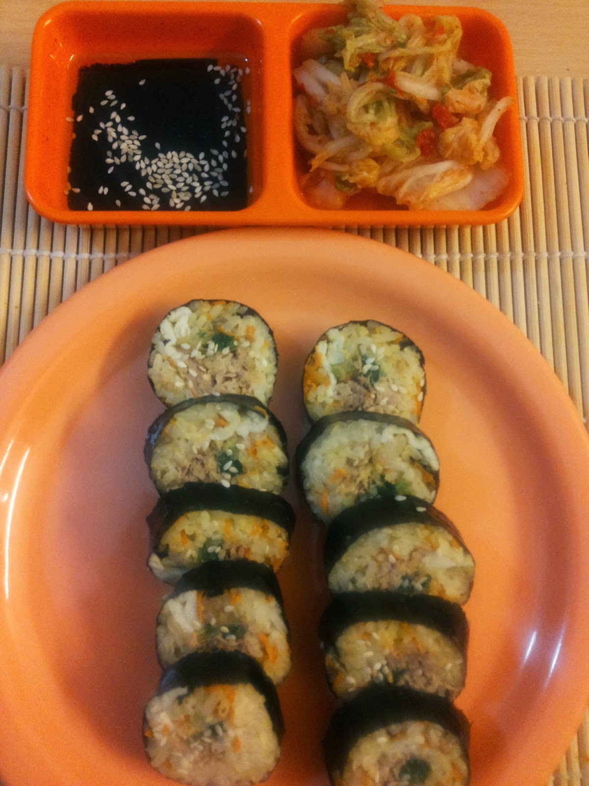 Couch Cooking: home made kimbap