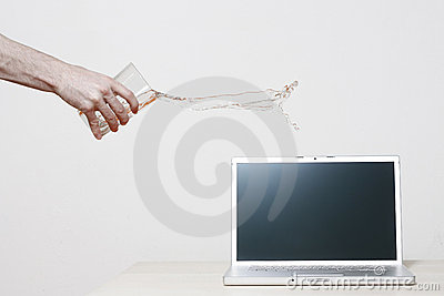 Water damage in your computer, don't worry, we repair asap