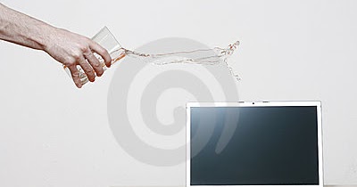 Water damage in your computer, don't worry, we repair asap