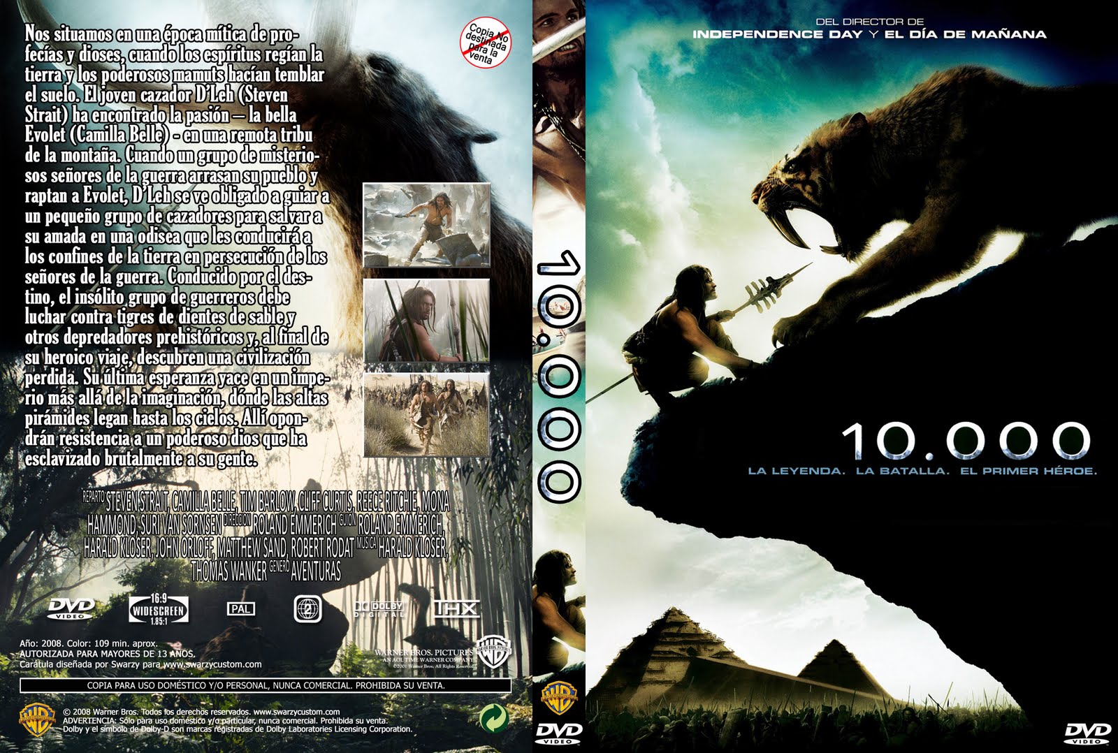 Caratula de 10.000 Pelicula (DVD) ~ Super Caratulas y Covers Gratis