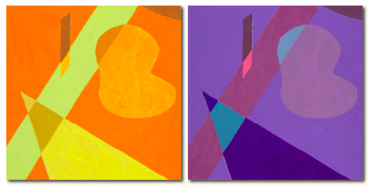 fundamentos de pintura: Ejercicio composiciones cromáticas en acrílico